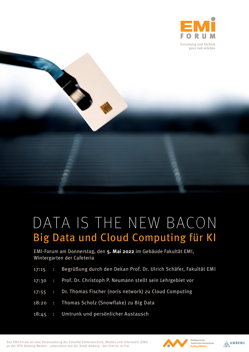 EMI-Forum: Data is the new bacon – Big Data und Cloud Computing für KI